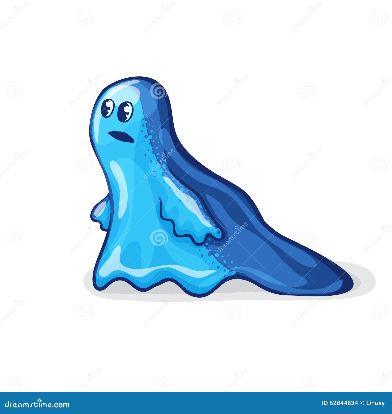 Blue Scared Emoji Emoticon Character Cartoon Vector | CartoonDealer.com ...