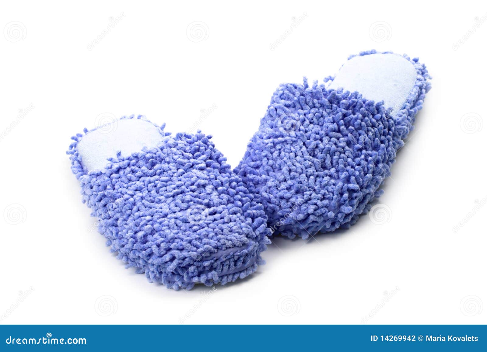 Blue slippers stock photo. Image of comfort, leisure - 14269942