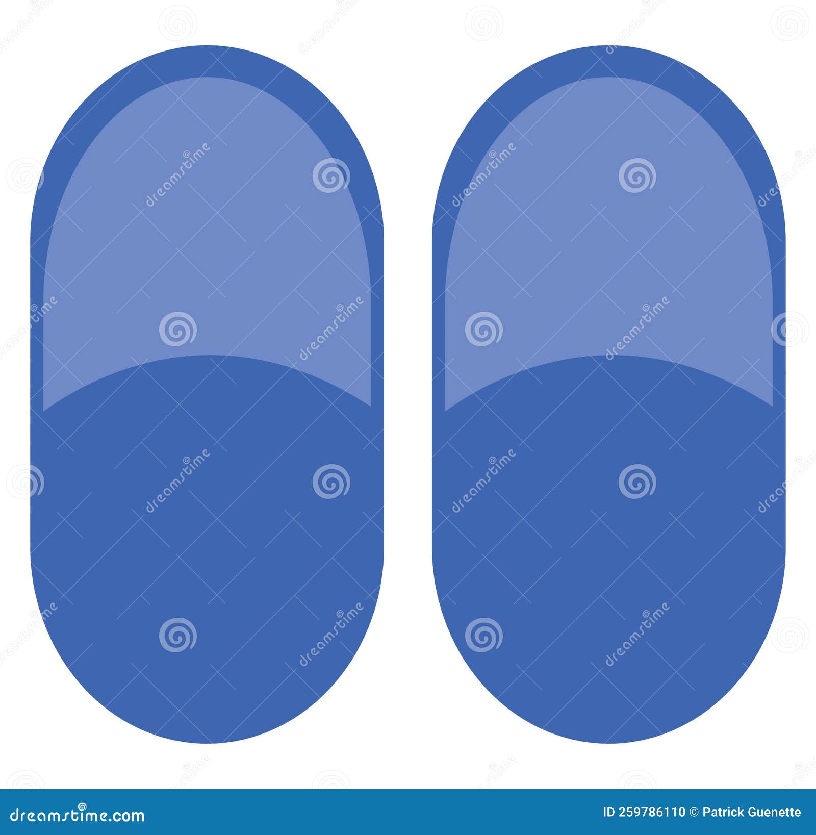 Two Blue Slippers Cartoon Vector | CartoonDealer.com #135692977