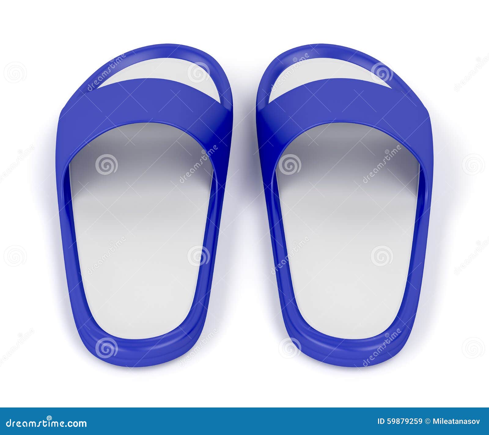 Blue slippers stock illustration. Illustration of footwear - 59879259