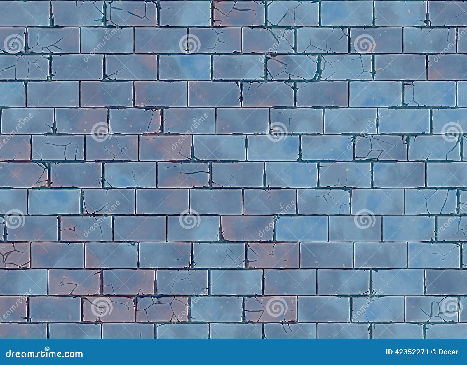 Blue Small Brick Hi-res Wall Pattern Stock Image - Image of antique ...