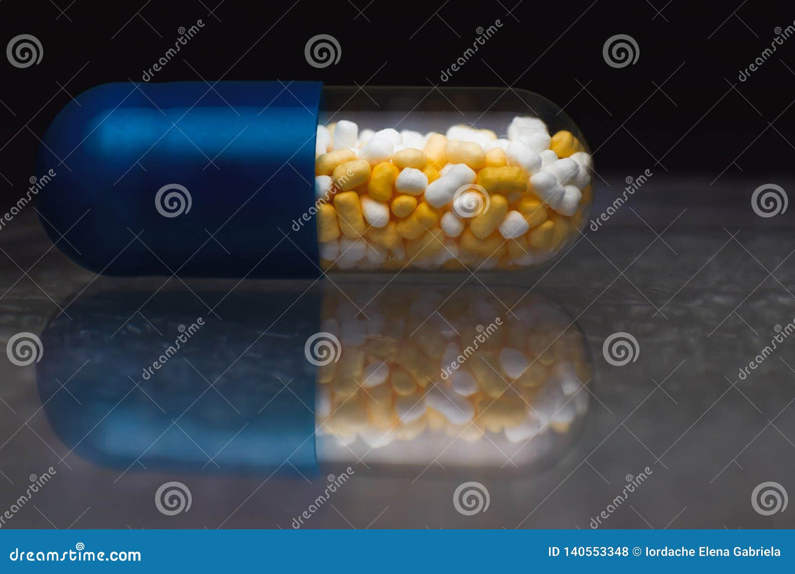 Blue small pills macro stock photo. Image of health - 140553348