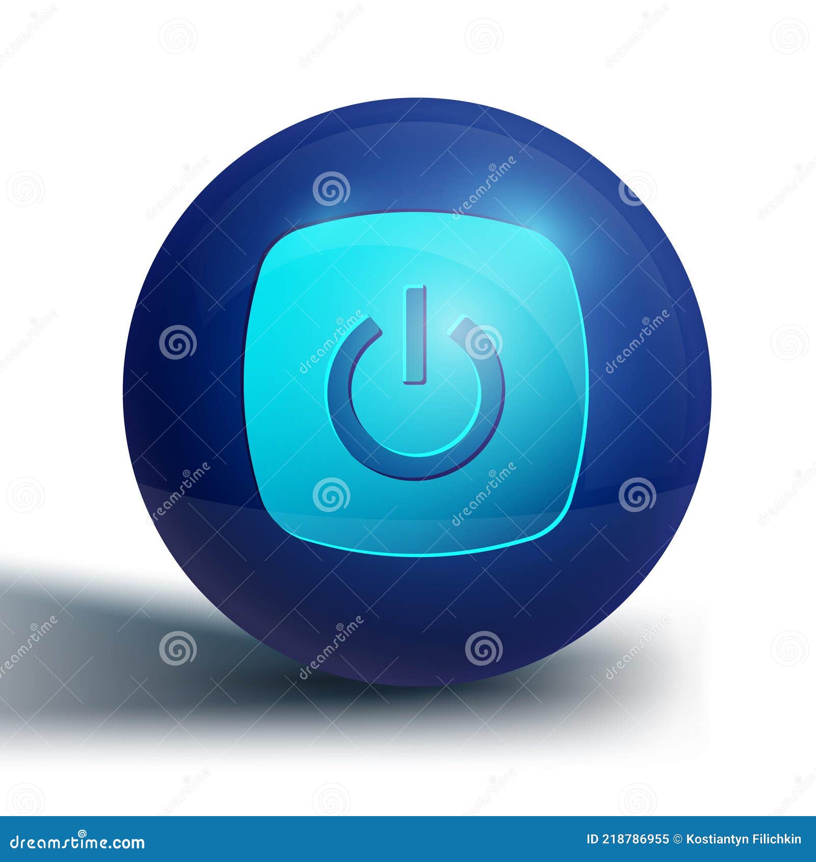 Blue Smart Home Icon Isolated on White Background. Remote Control. Blue ...