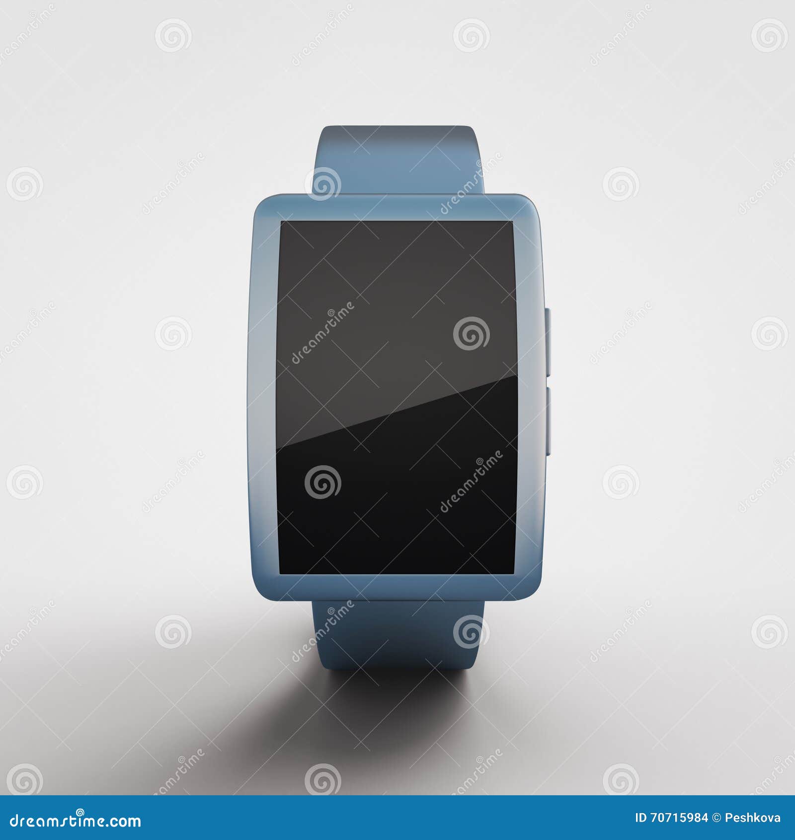 Blue smartwatch stock illustration. Illustration of digital - 70715984