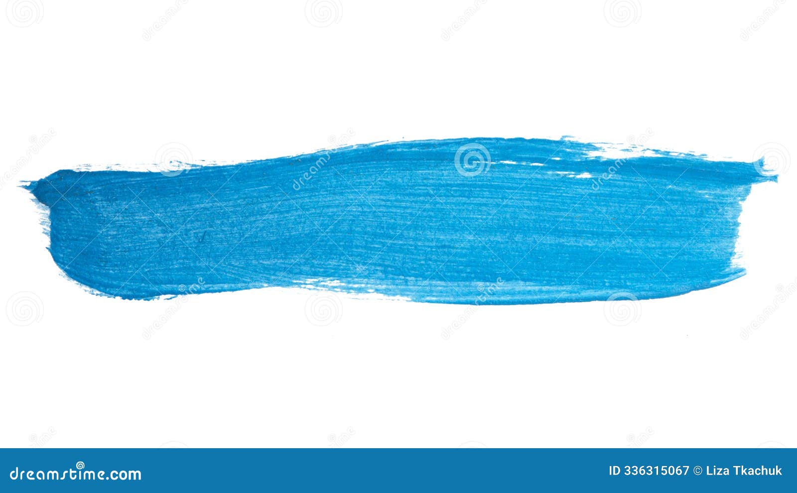 Blue Smear Paint or Cream Isolated on White Background Stock Image ...