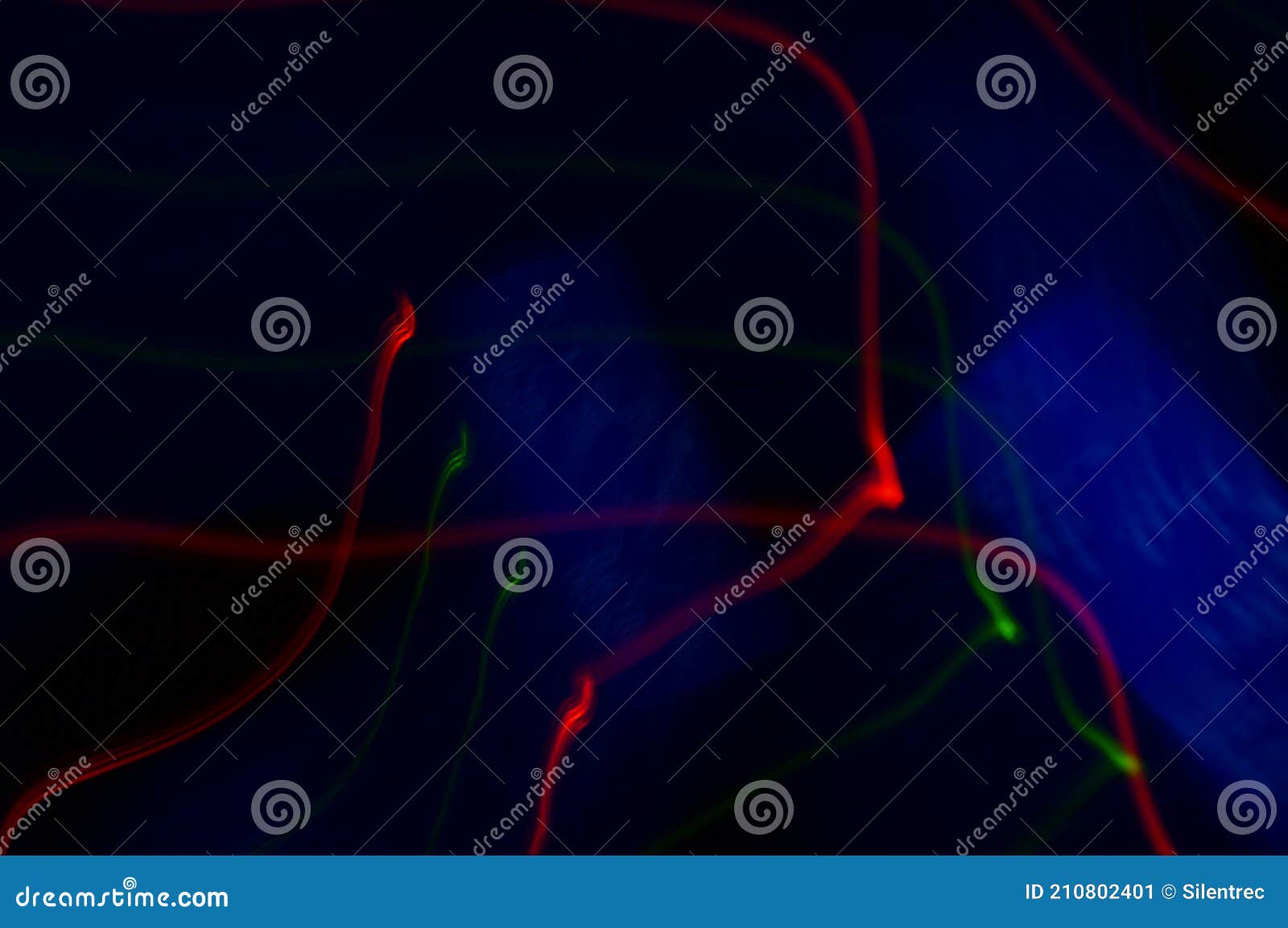 Blue & Red Thick Lines - Luminous 3d Composition, on a Black Background ...