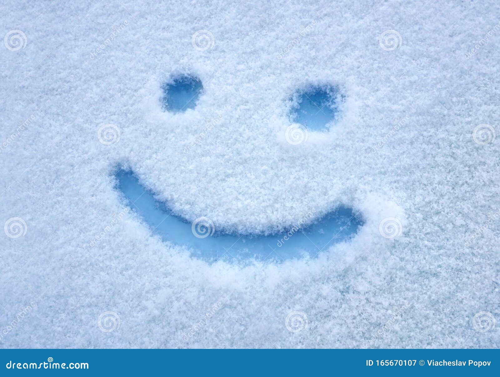 Blue smile on snow stock image. Image of face, cold - 165670107
