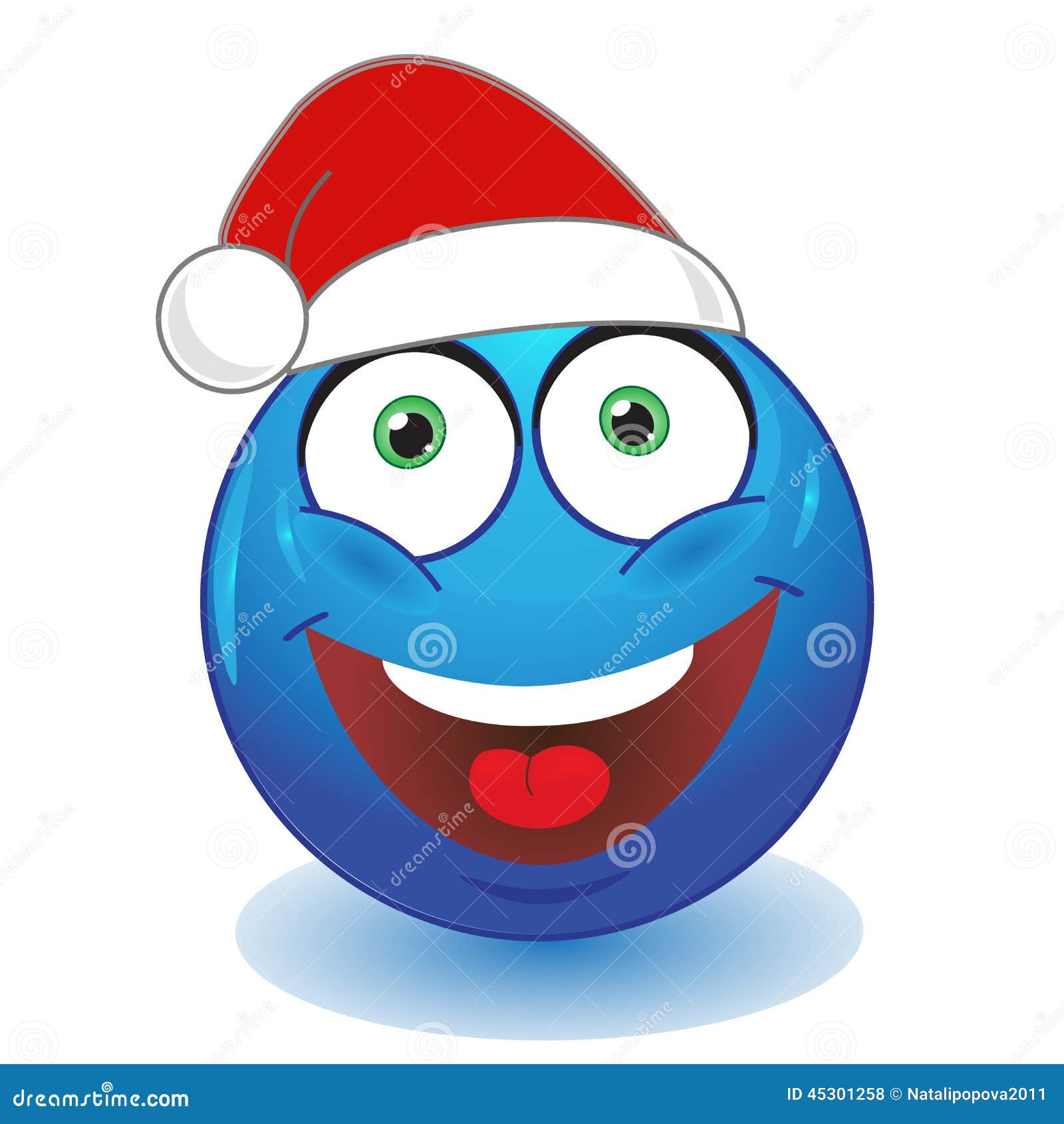 Blue smiley red cap stock vector. Illustration of holiday - 45301258