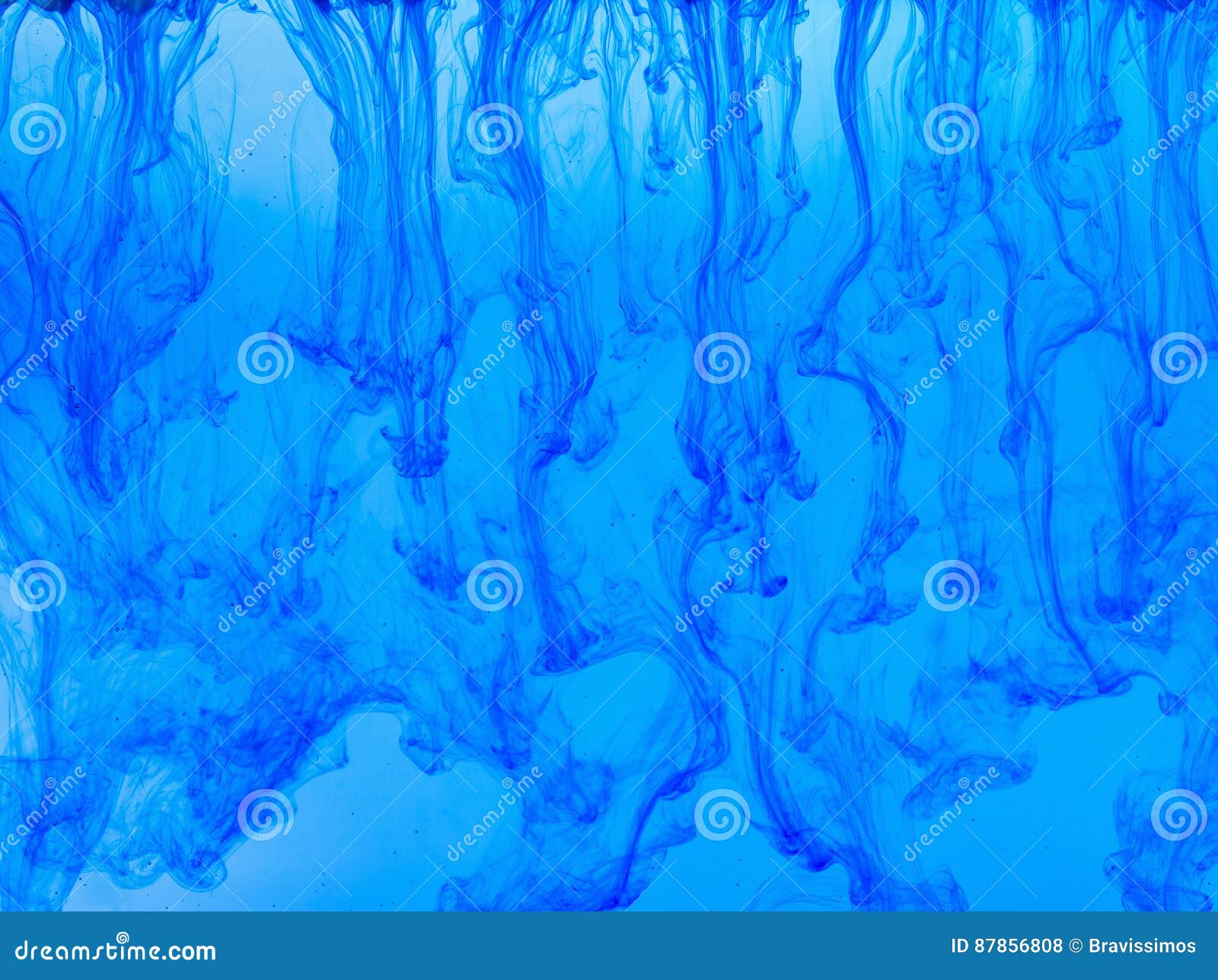 Blue Smoke Abstract Background. Color Ink or Paint Drop in Water. Stock ...