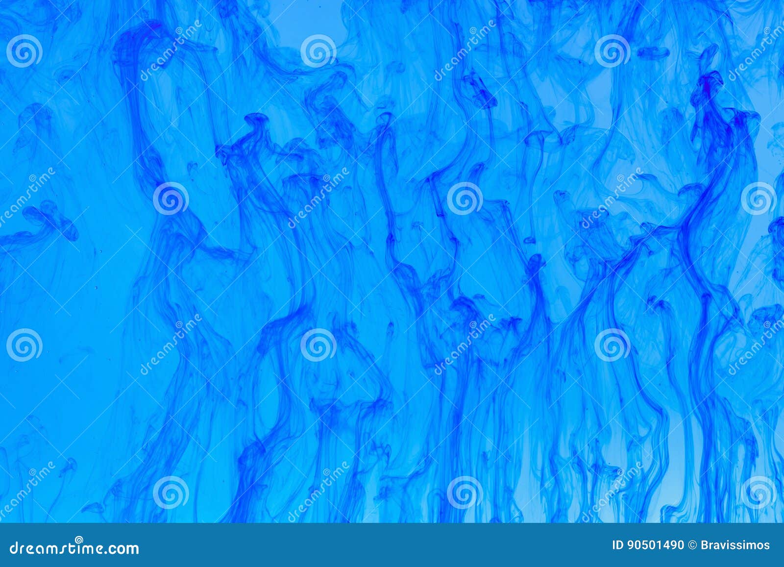 Blue Smoke Abstract Background. Color Ink or Paint Drop in Water. Stock ...