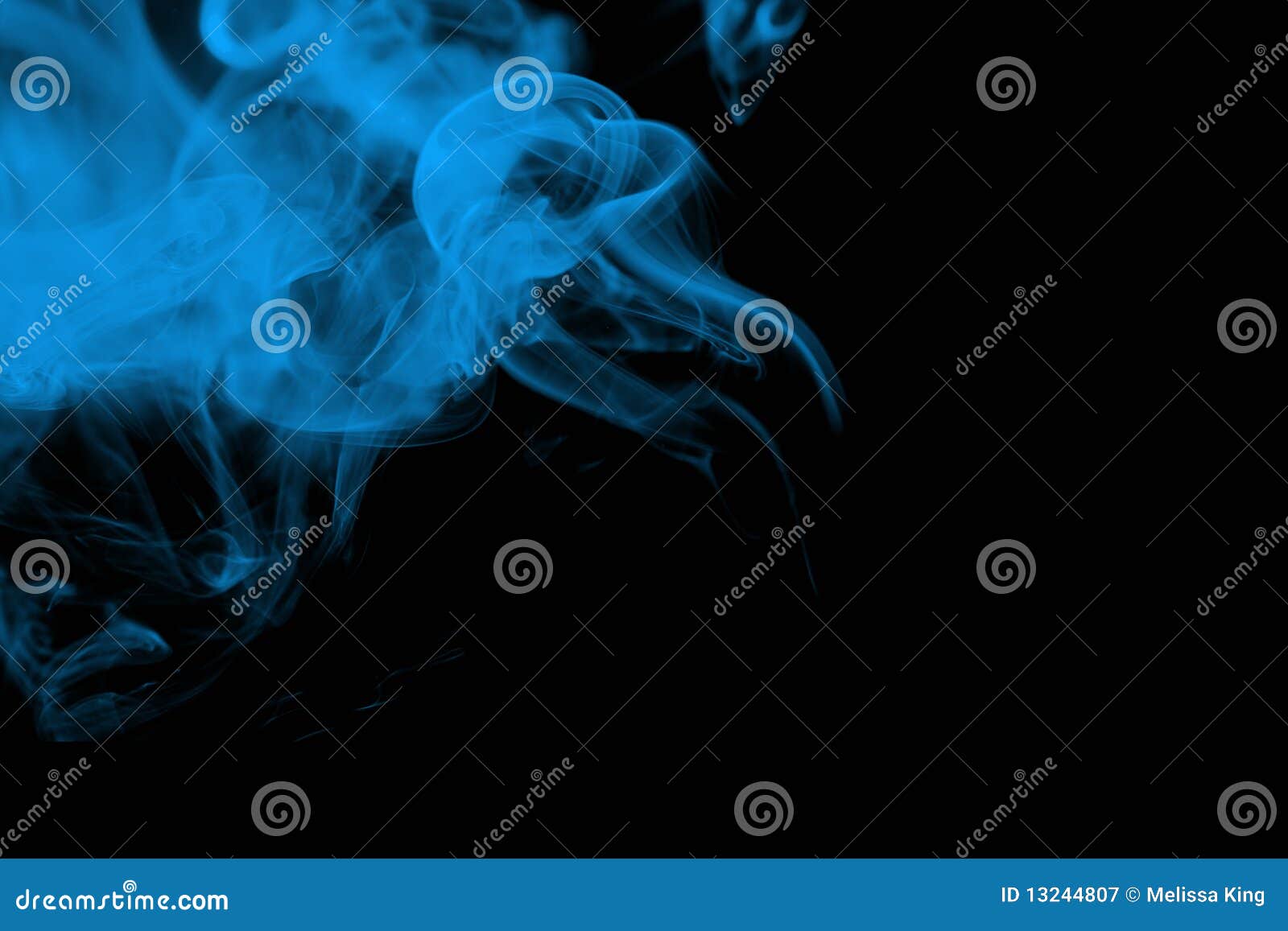 Blue smoke on black stock image. Image of blue, swirl - 13244807