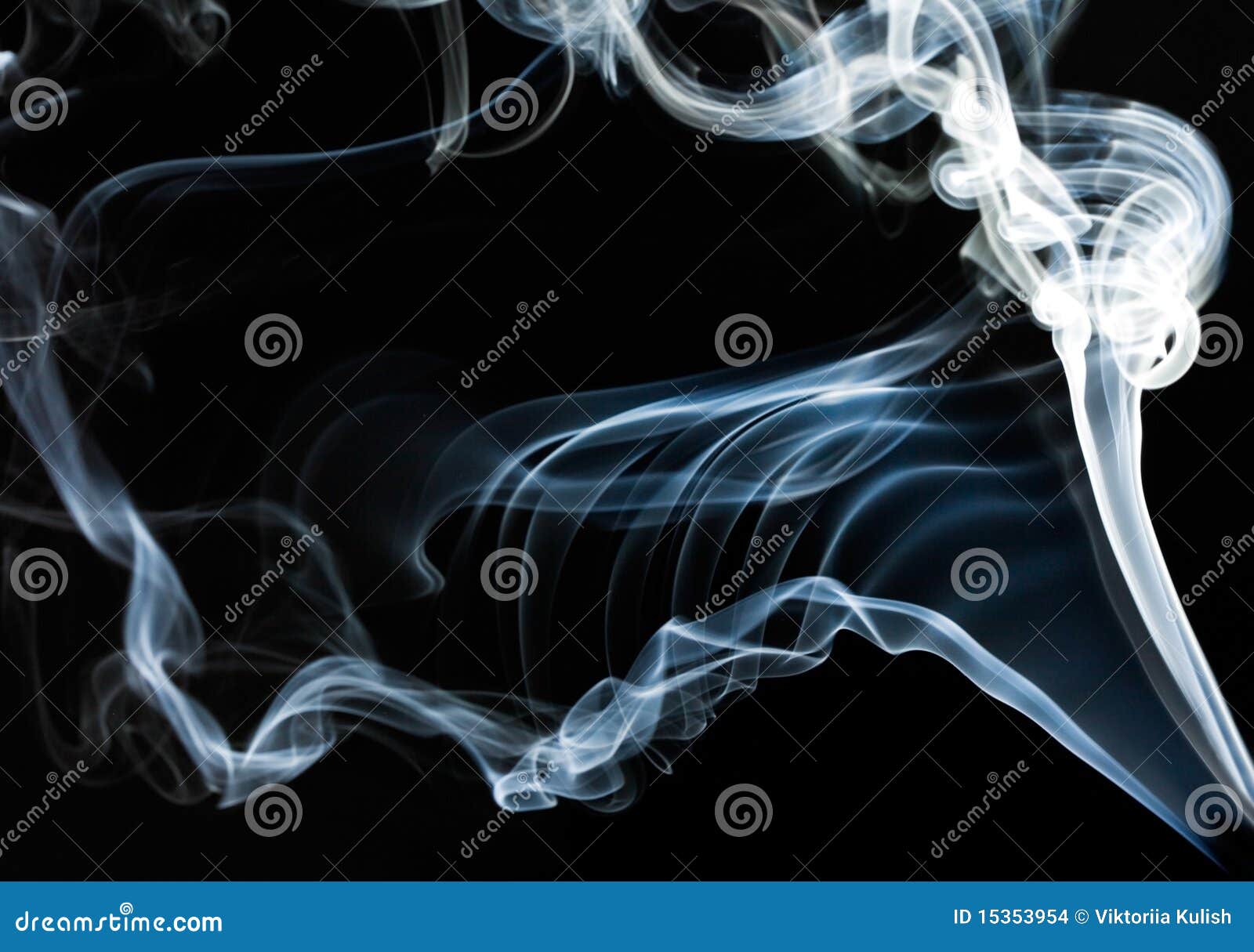 Blue smoke on black stock photo. Image of silky, aroma - 15353954