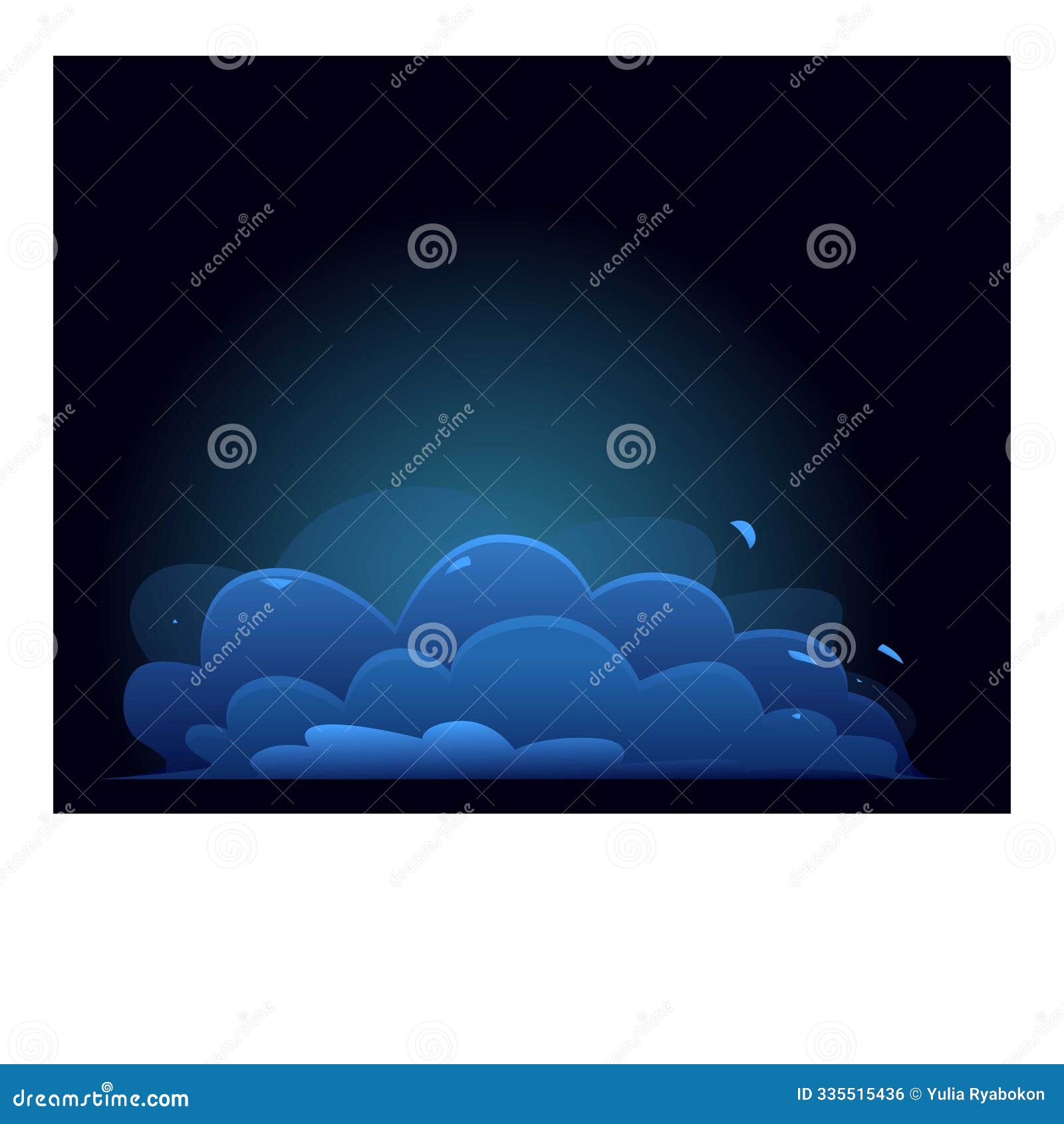 Blue Smoke Effect Rising from the Bottom on a Black Background Stock ...