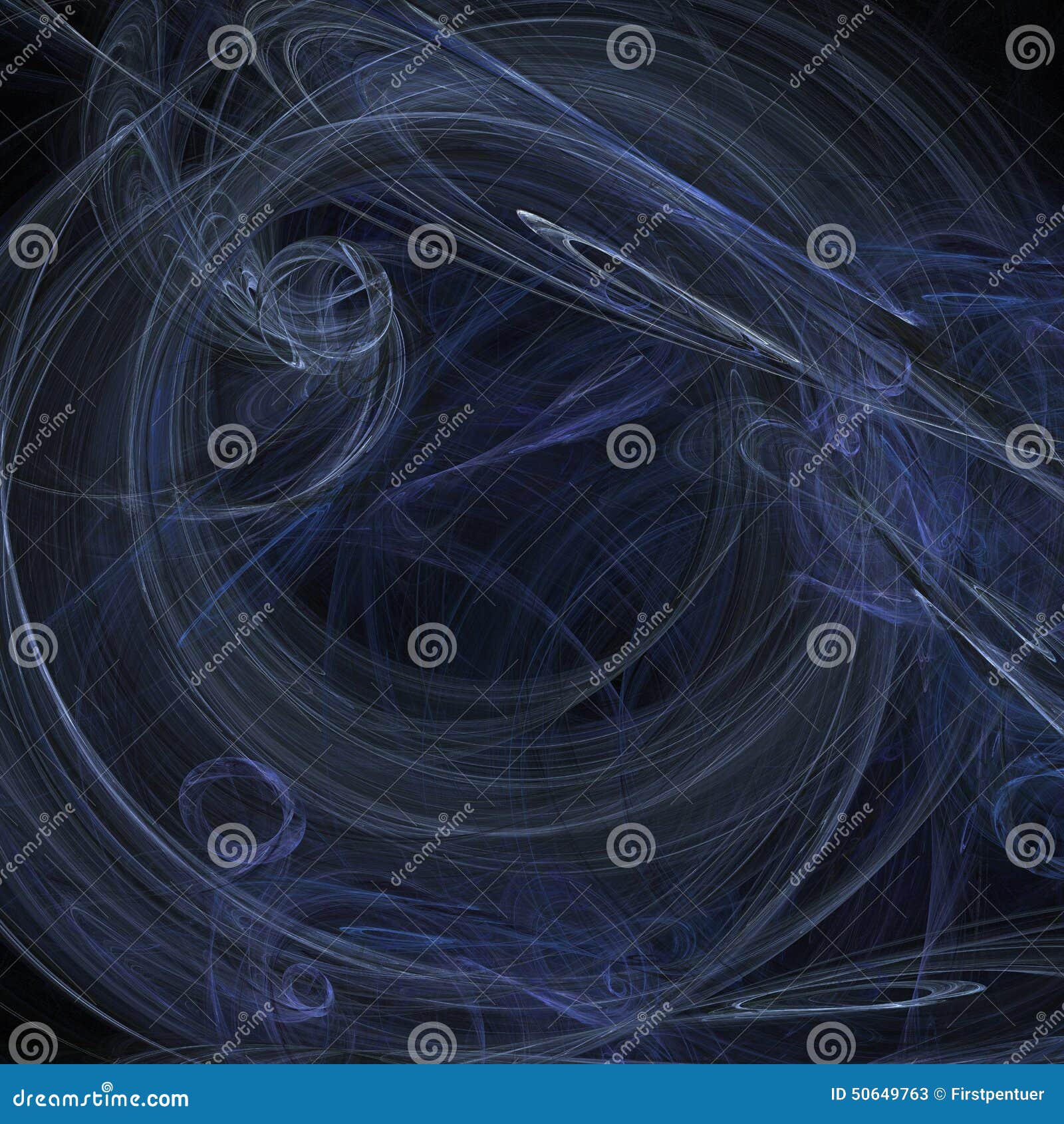 Blue Smoke, Fractal Generated Background Stock Illustration ...