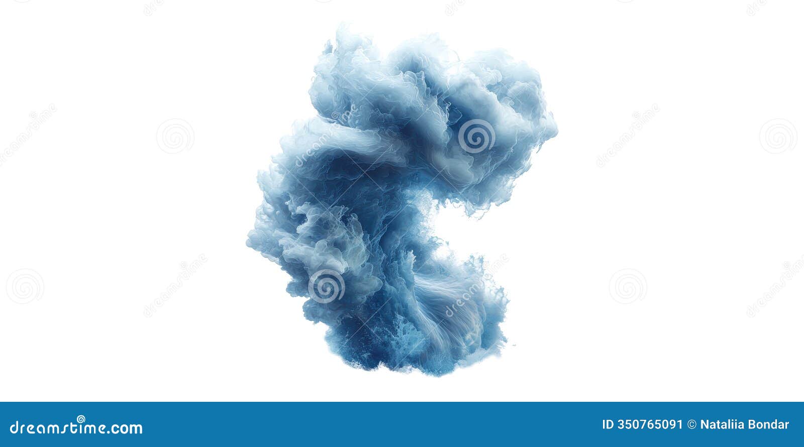 Blue Smoke Plume Isolated on Transparent Background Stock Image - Image ...