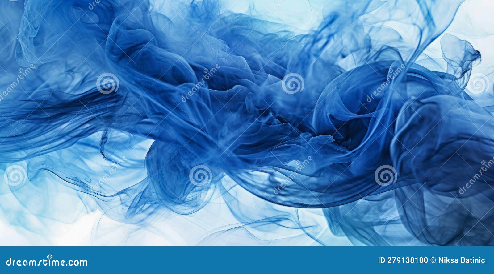 Blue Smoke Swirling Concept Art. Ai Generated Illustration Stock ...