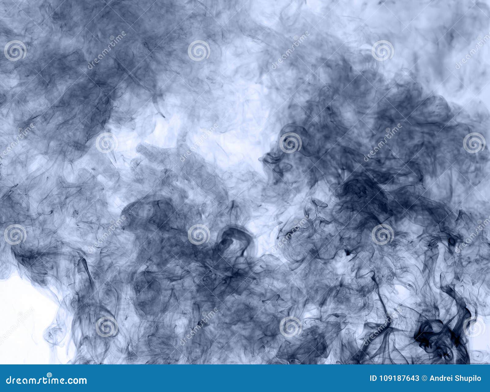 Blue Smoke on a White Background. Inversion Stock Image - Image of flow ...