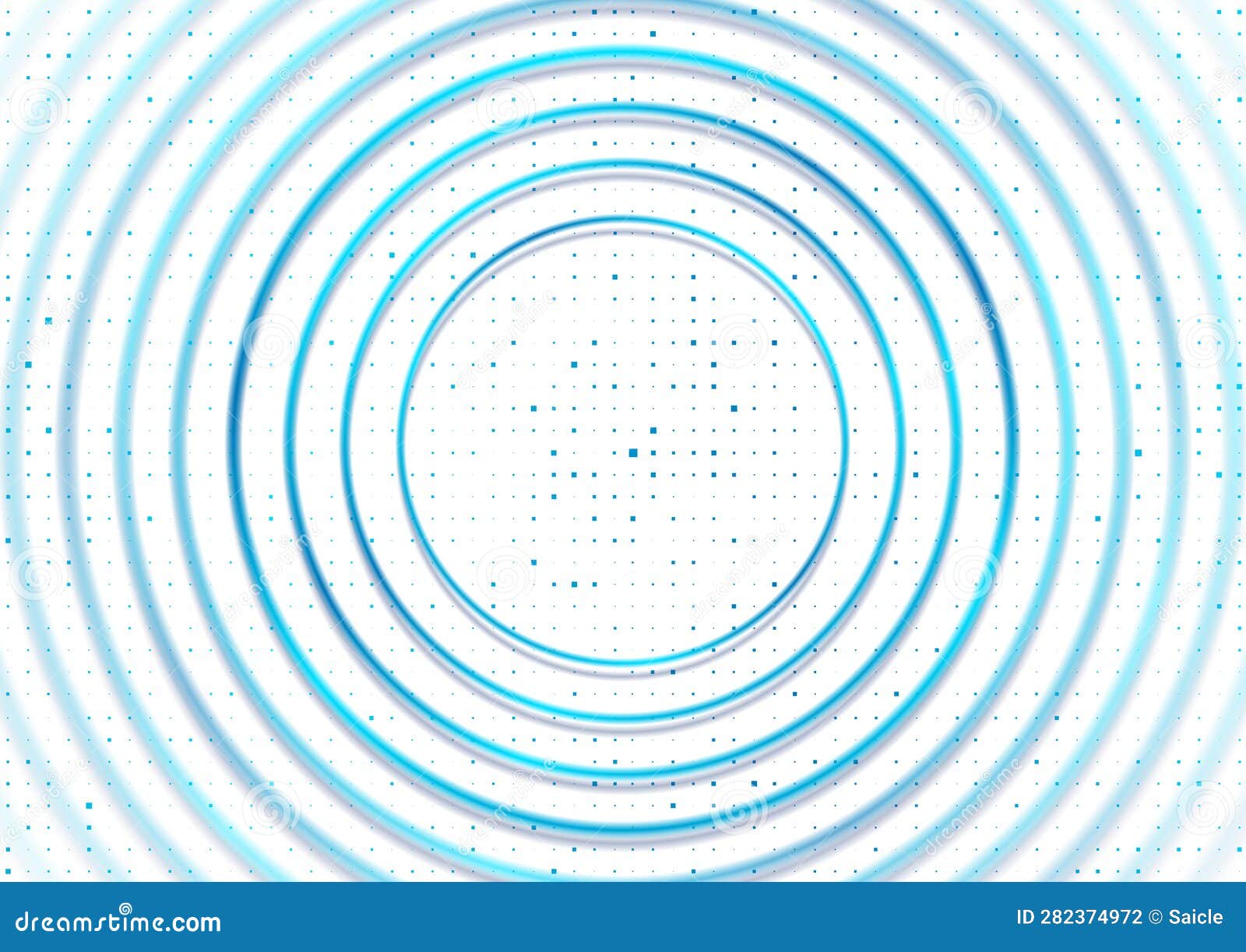 Blue Smooth Circles and Small Dots Abstract Geometry Background Stock ...