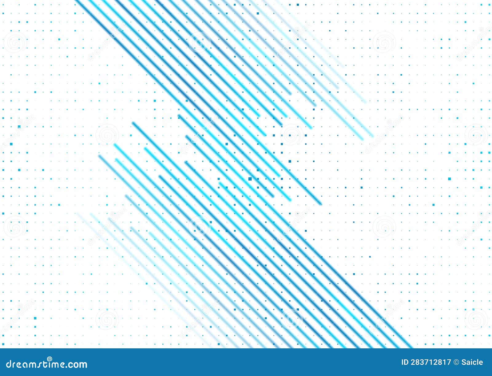 Blue Smooth Lines and Small Dots Abstract Geometry Background Stock ...