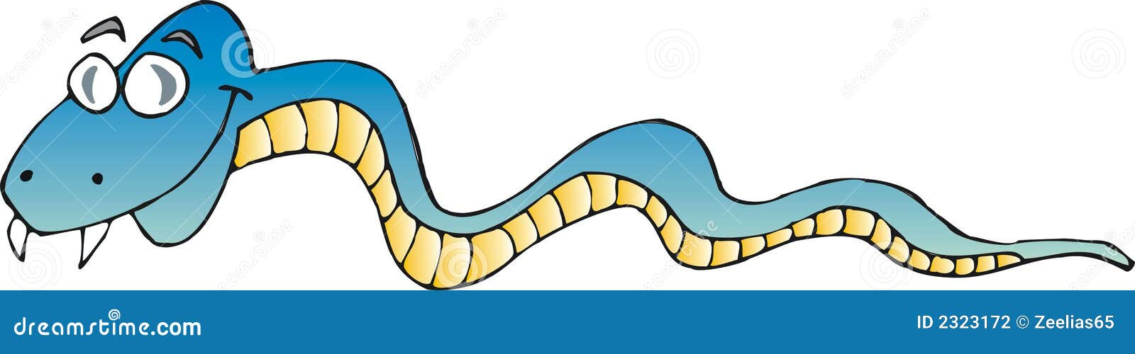 Blue snake stock vector. Illustration of animal, clip - 2323172