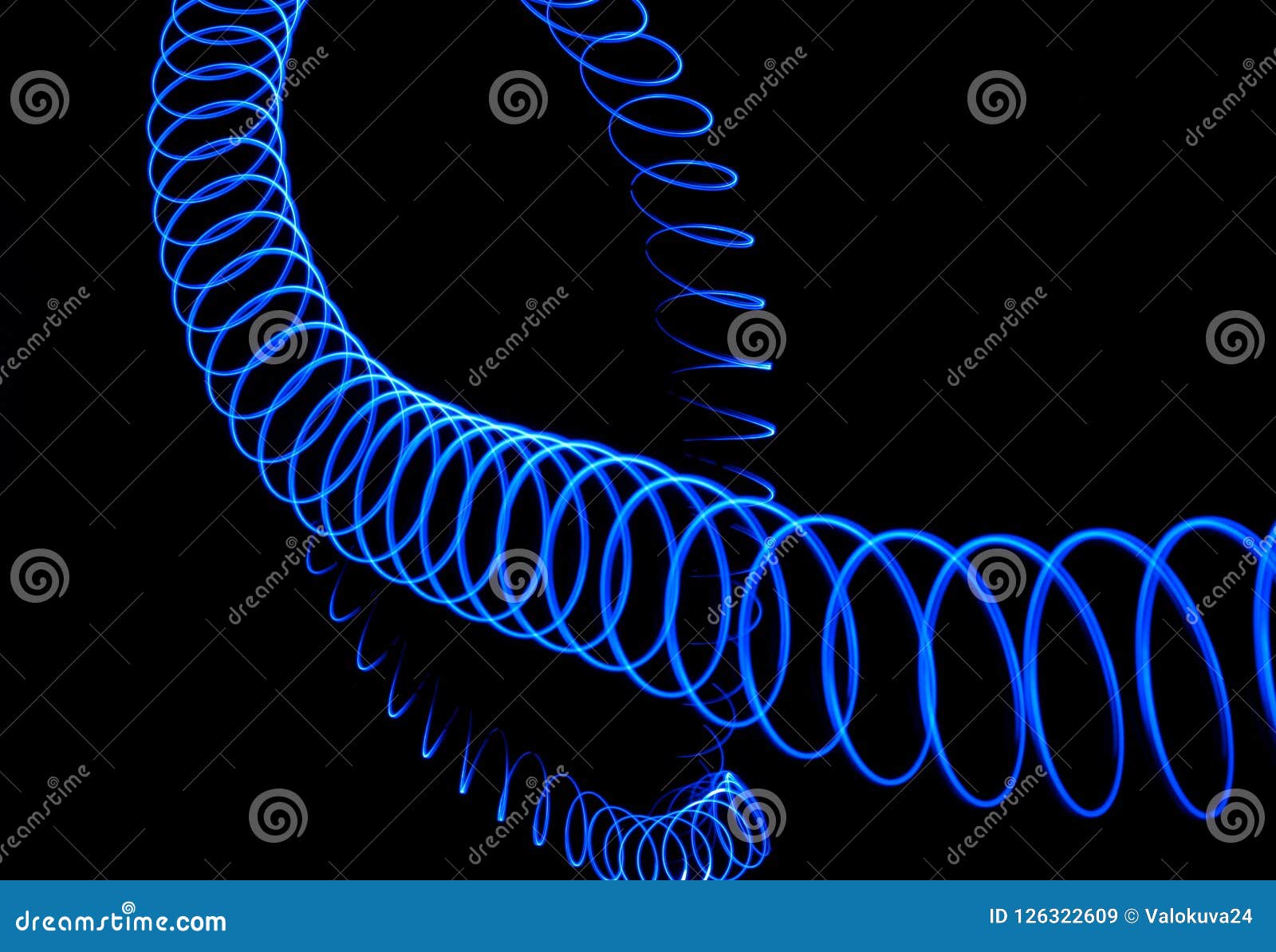 Blue Snake of Electric Light Stock Illustration - Illustration of power ...