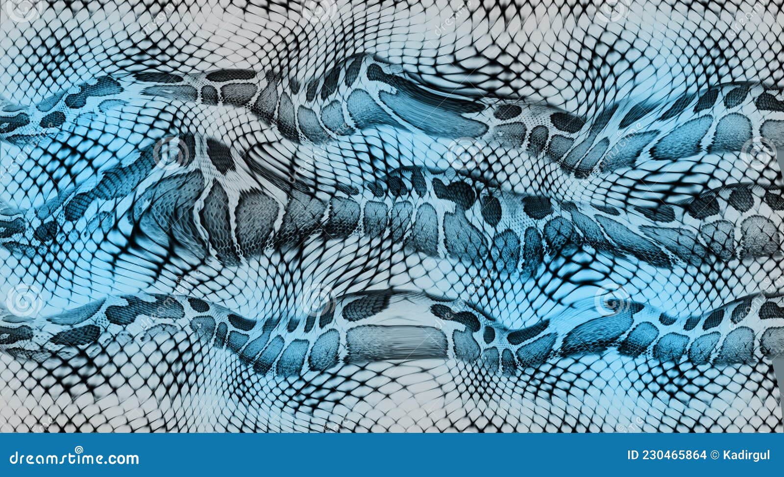 Blue Snake Skin Pattern Background Stock Photo - Image of fashionable ...