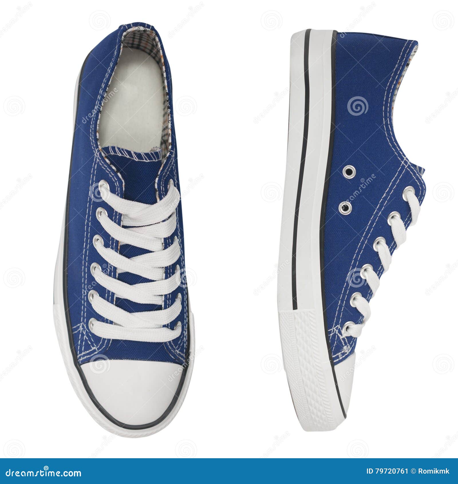 Blue Sneakers Sports Style Isolated Stock Image - Image of sneakers ...