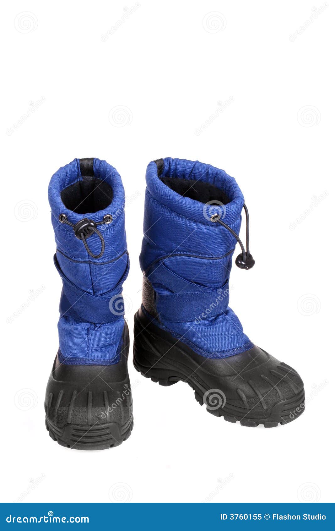 Blue Snow Boots stock image. Image of rubber, black, winter - 3760155