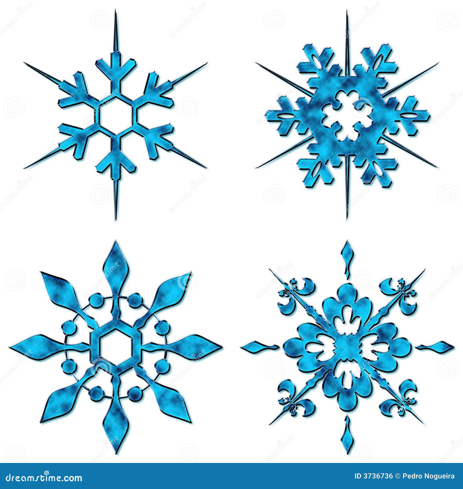 Blue snow crystals stock illustration. Illustration of decoration - 3736736