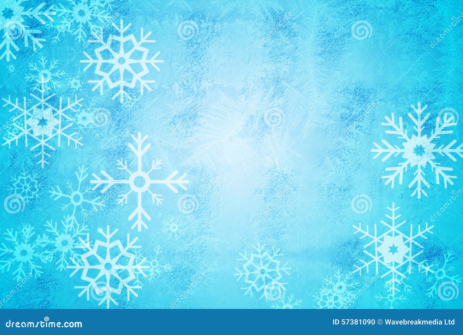 Blue Snow Flake Pattern Design Stock Illustration - Illustration of ...