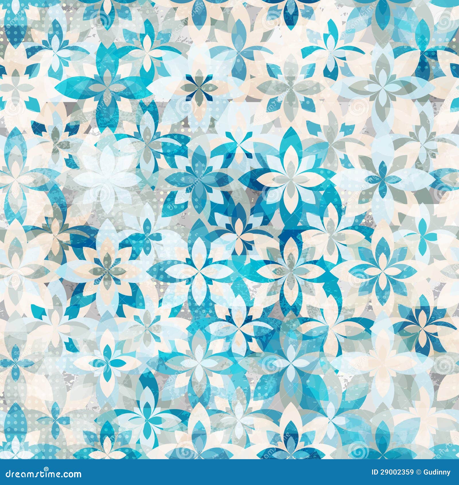 Blue Snow Flowers Seamless Pattern Stock Vector - Illustration of ...