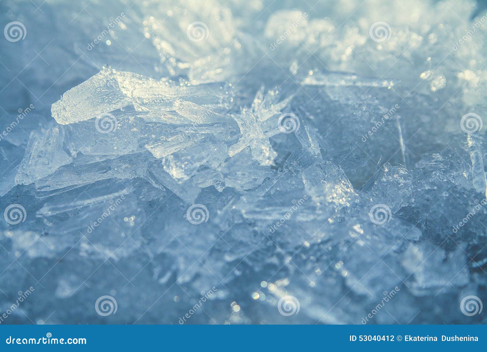 Blue snow ice crystals stock photo. Image of abstract - 53040412