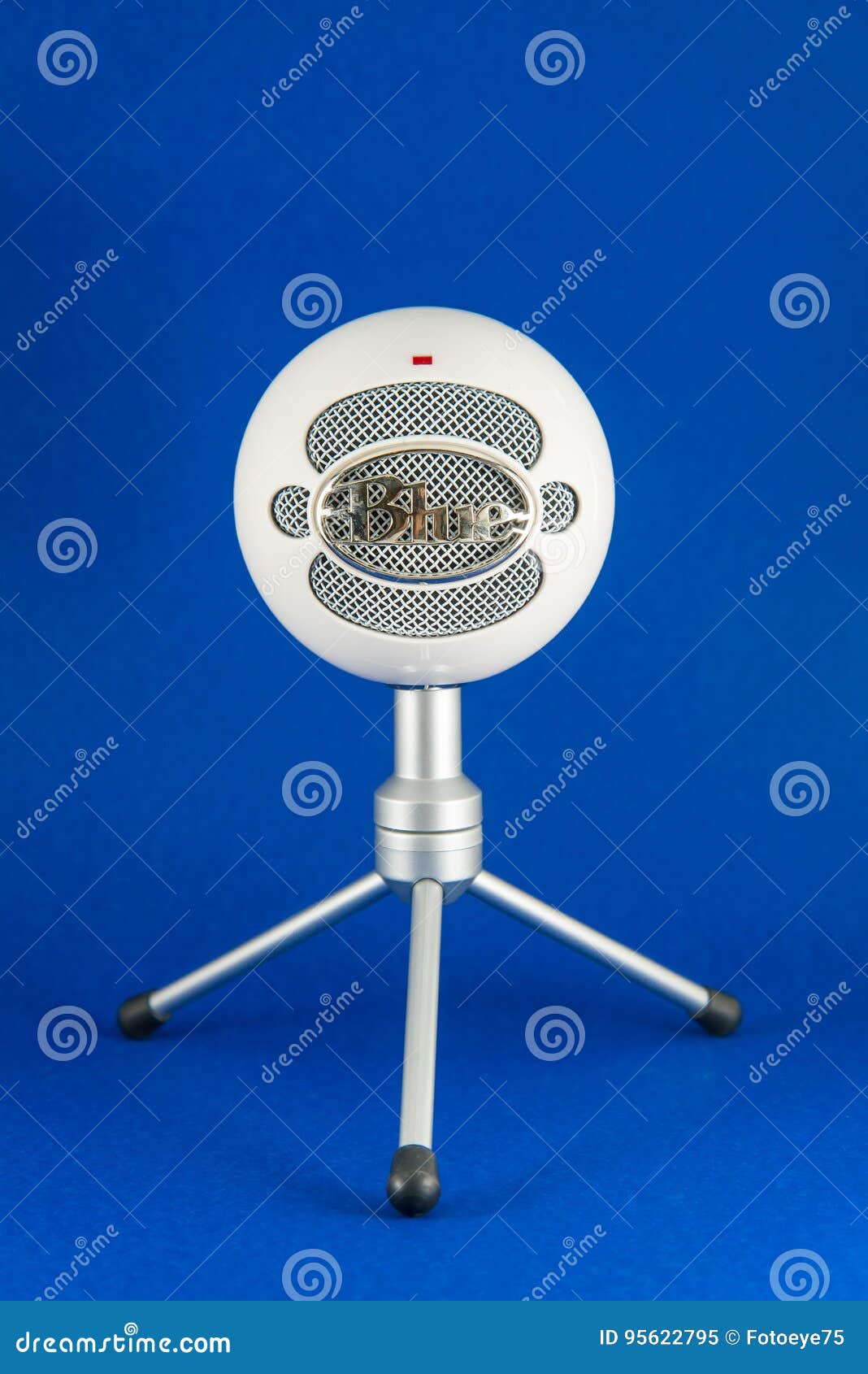 Blue Snowball Podcast Condenser Microphone Editorial Image - Image of ...