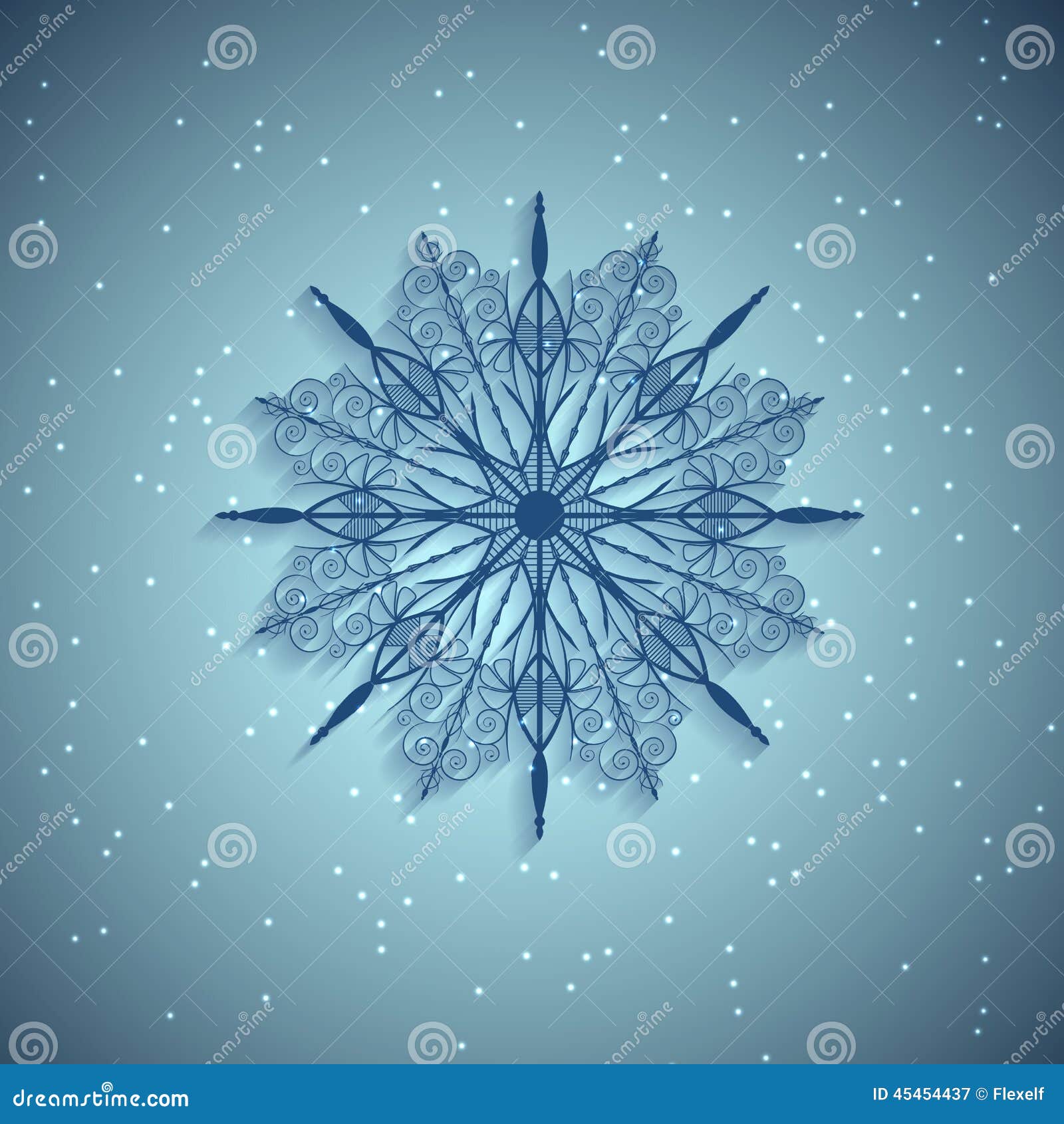 Blue snowflake stock illustration. Illustration of circulation - 45454437