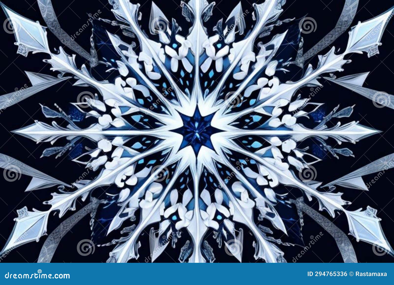 Blue Snowflake,abstract of Different Colors, Gems, Background, AI ...