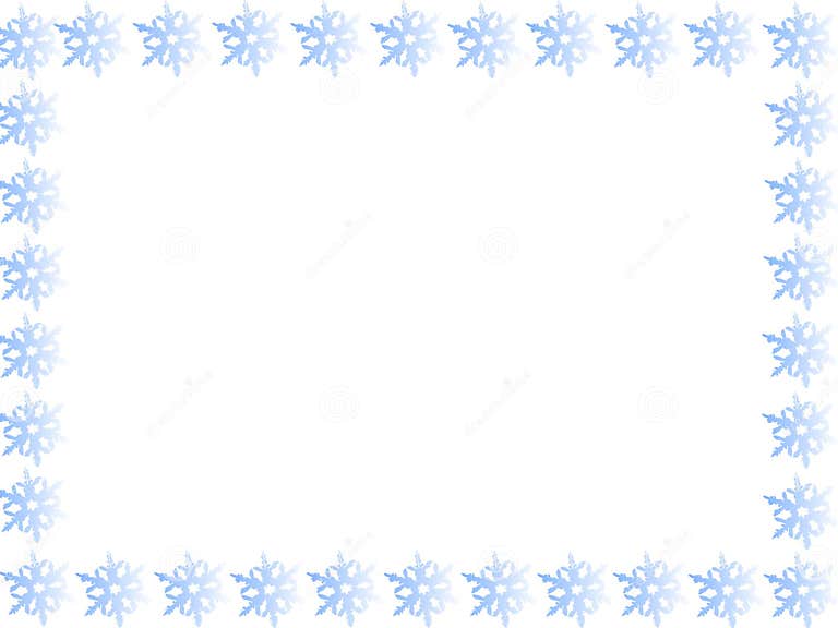 Blue Snowflake Border stock illustration. Illustration of design - 5538918