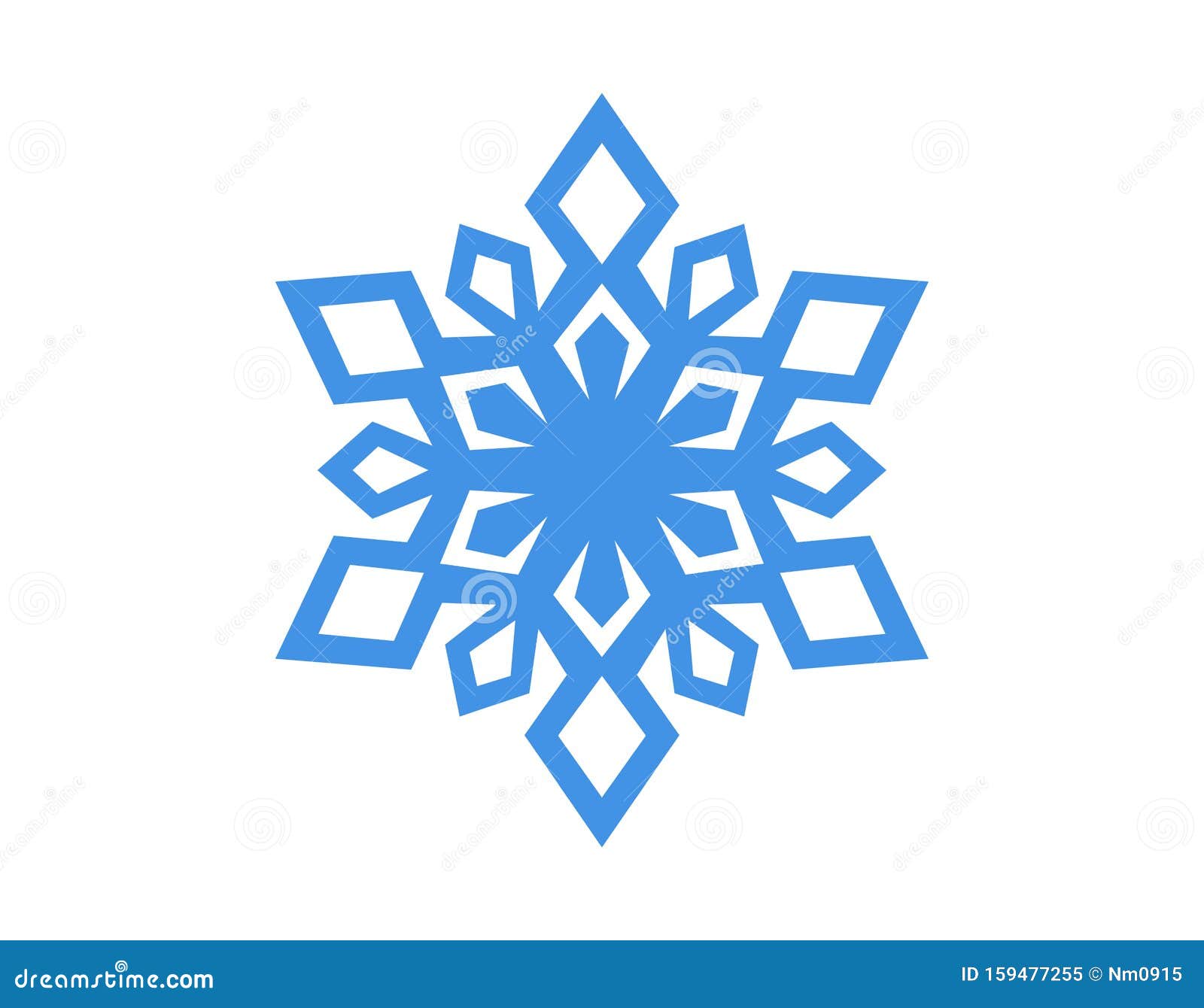 Blue Snowflake Icon. Isolated Vector Image Symbol of Winter Stock ...