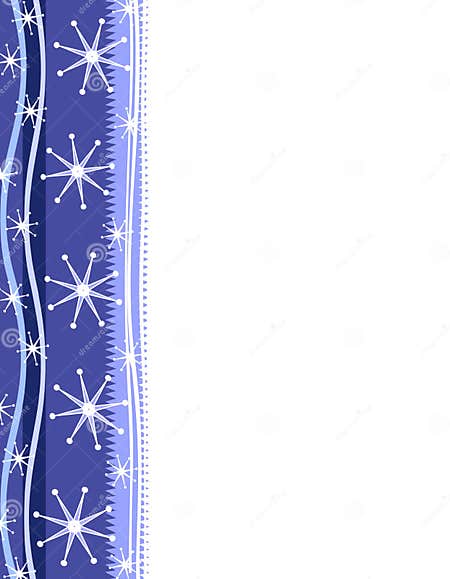 Blue Snowflake Page Border stock illustration. Illustration of ...