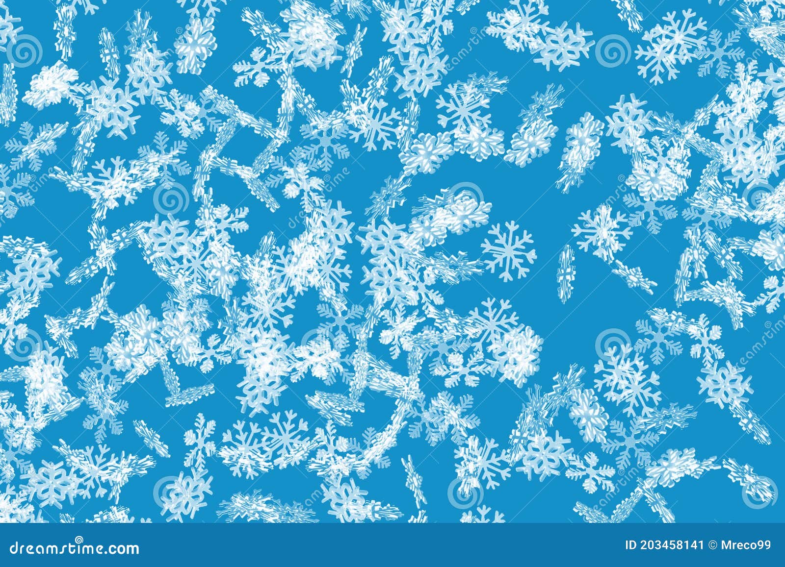 Blue Snowflake Pattern for Wallpaper Stock Illustration - Illustration ...