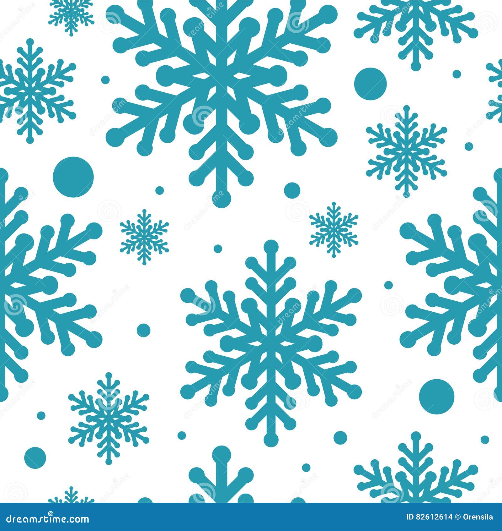 Blue Snowflake Seamless Isolated Stock Vector - Illustration of ...