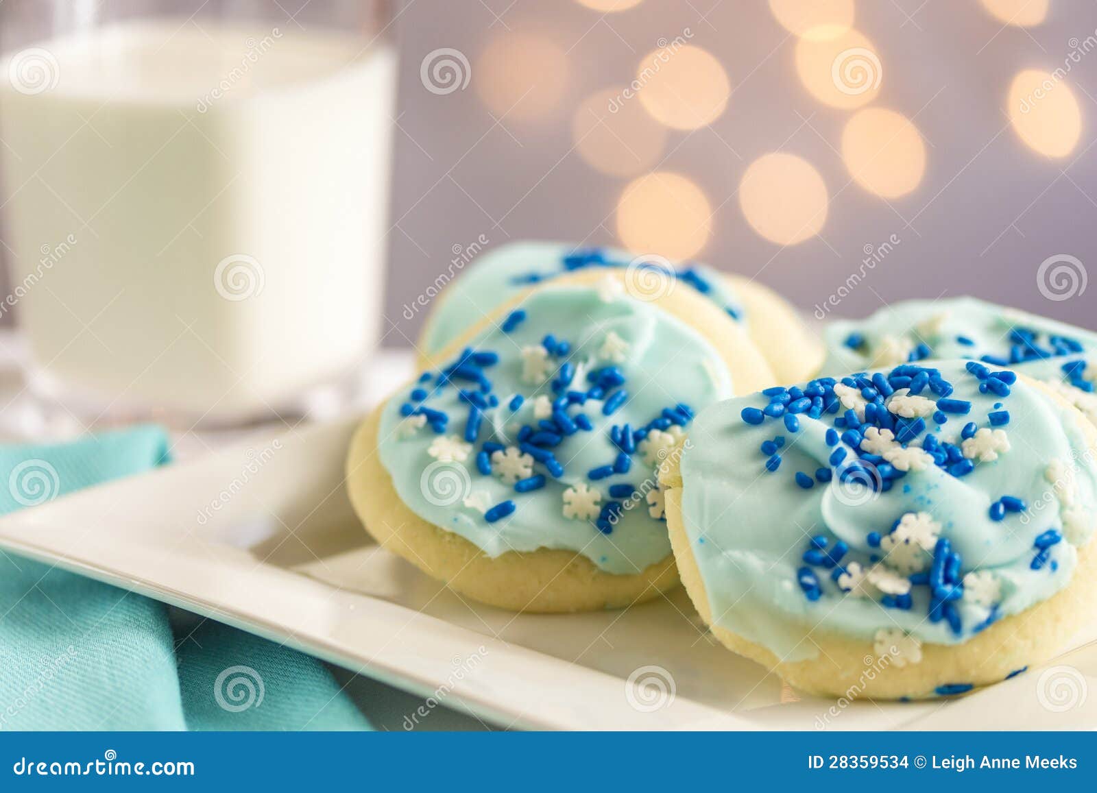 Blue Snowflake Sugar Cookies Stock Photo - Image of christmas, candy ...