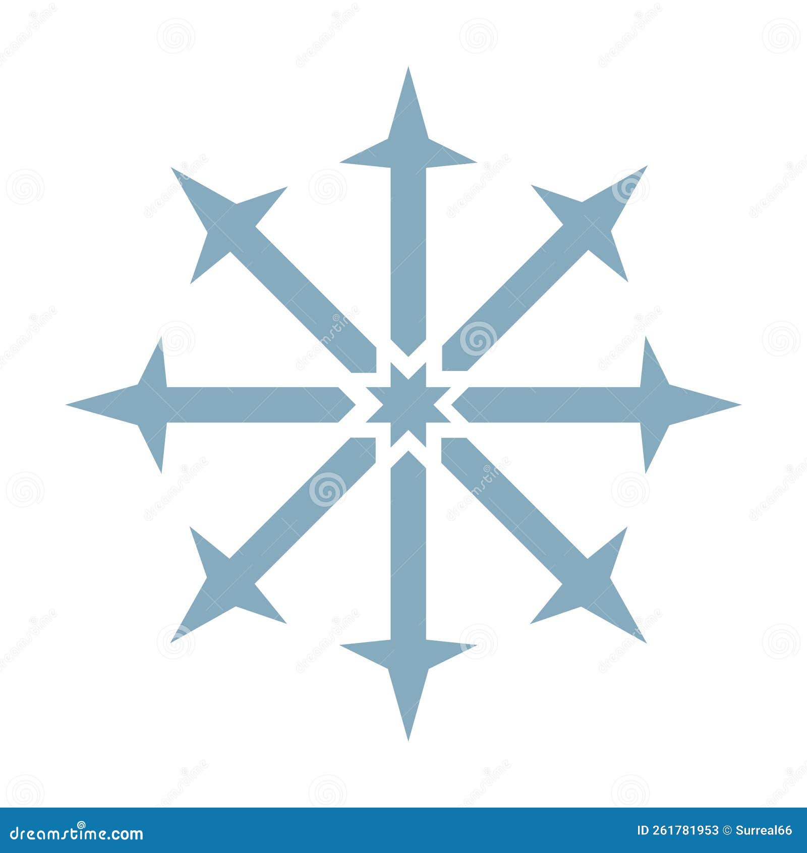 Blue Snowflake Vector Clip-art Stock Vector - Illustration of snowflake ...