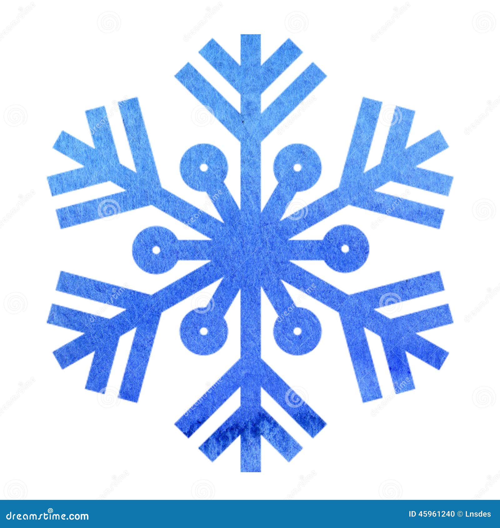 Blue Snowflake stock illustration. Illustration of frost - 45961240