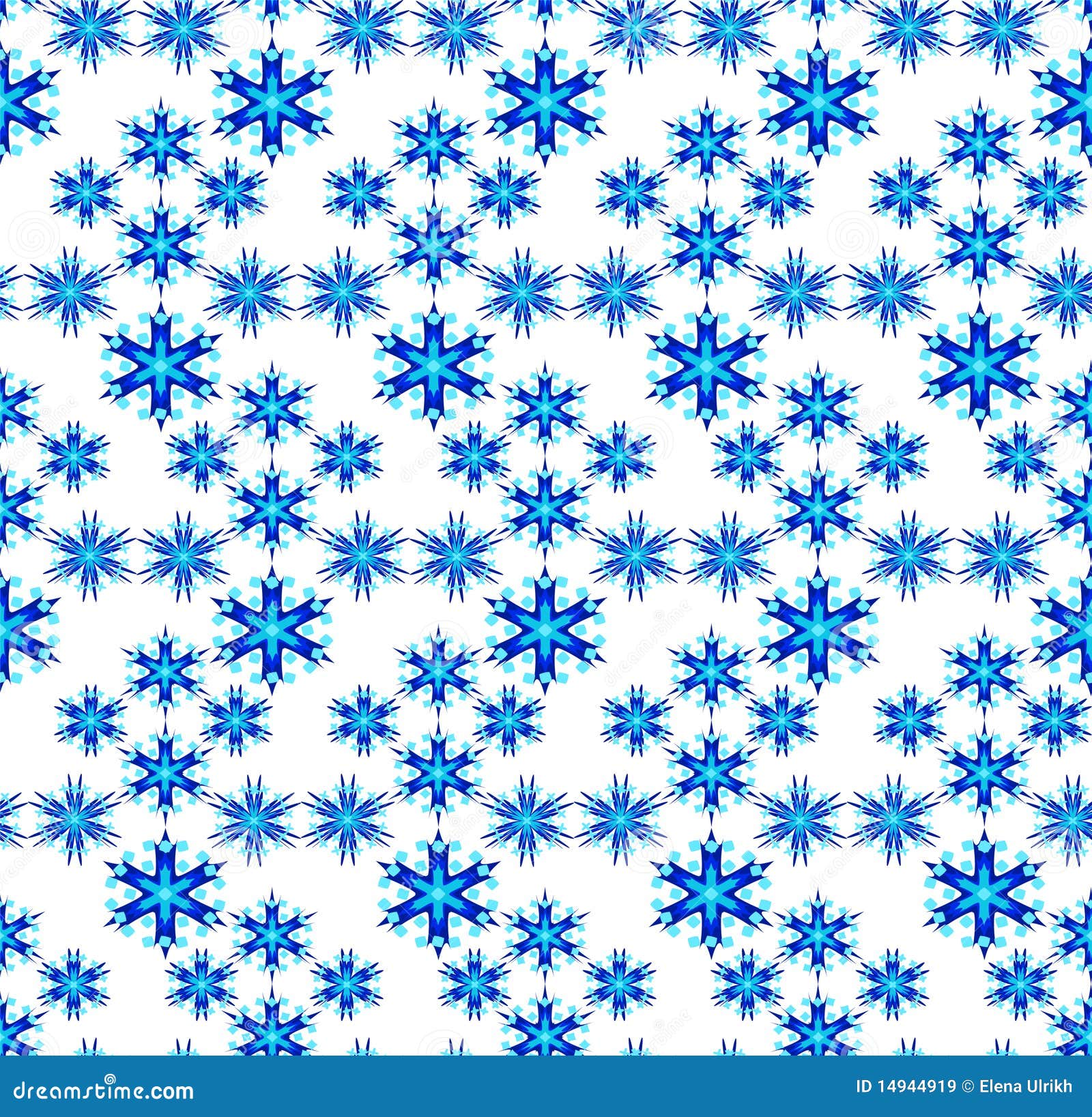 Blue Snowflakes on White Background Stock Vector - Illustration of ...