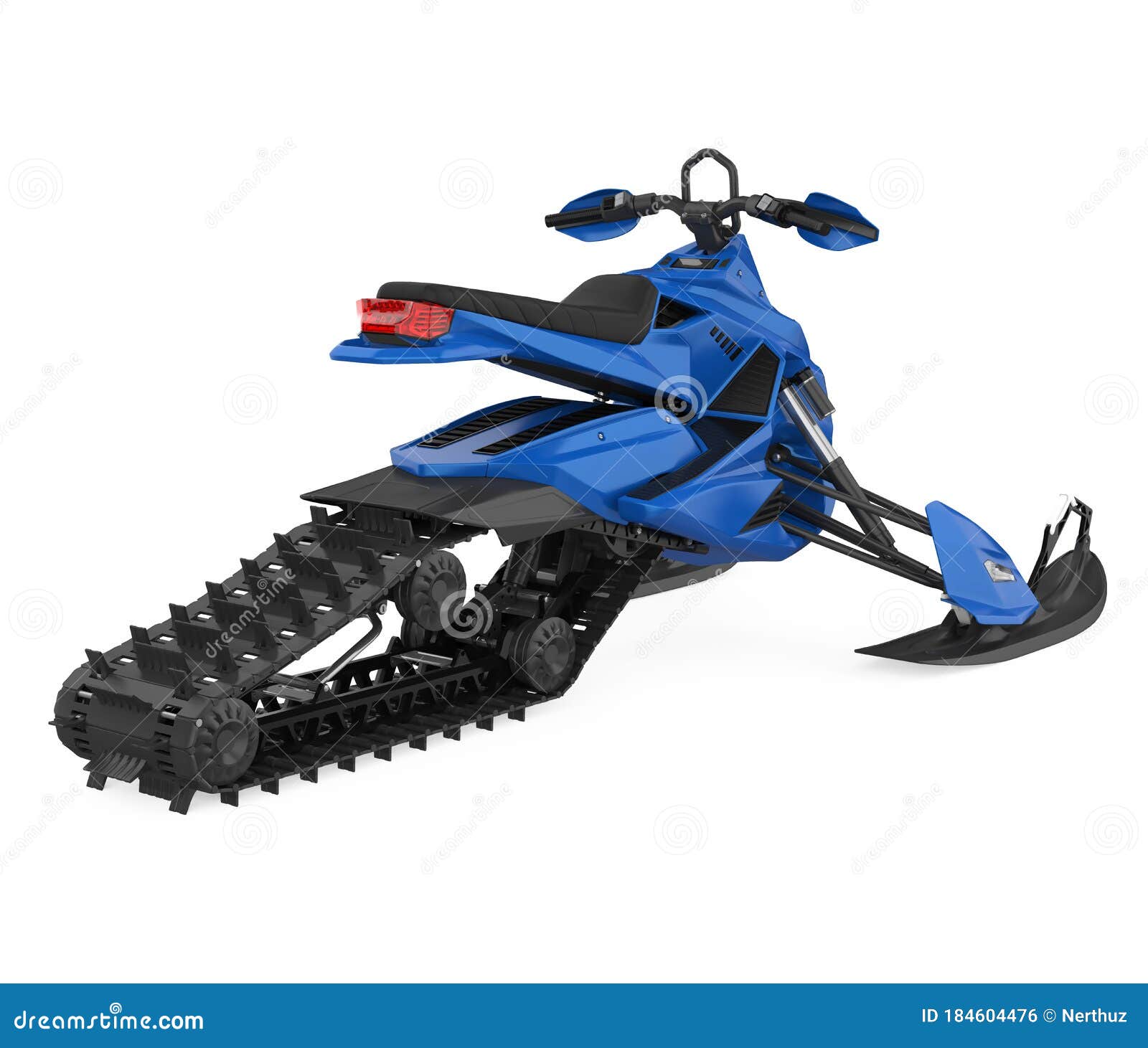 Blue Snowmobile Isolated stock illustration. Illustration of vehicle ...