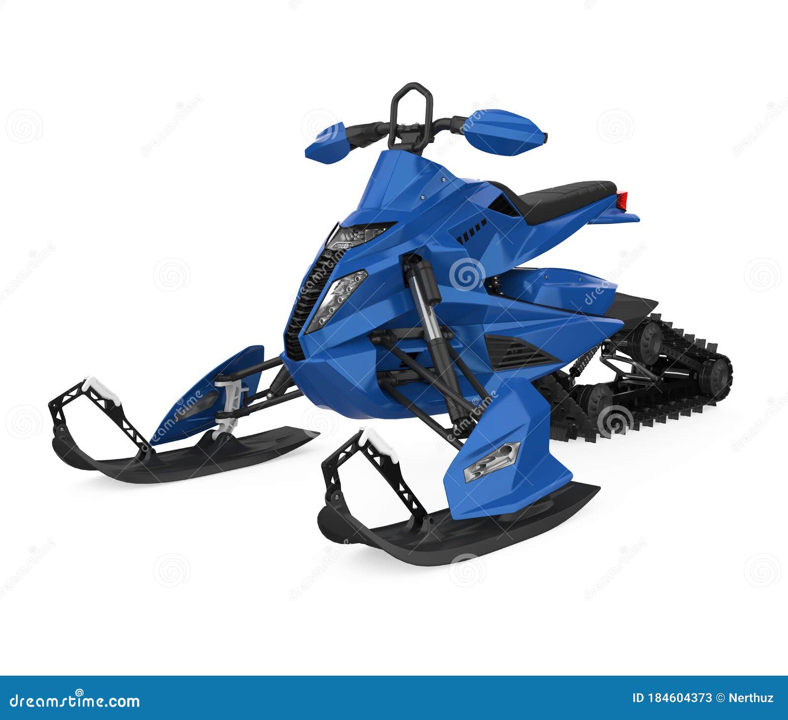Blue Snowmobile Isolated stock illustration. Illustration of extreme ...