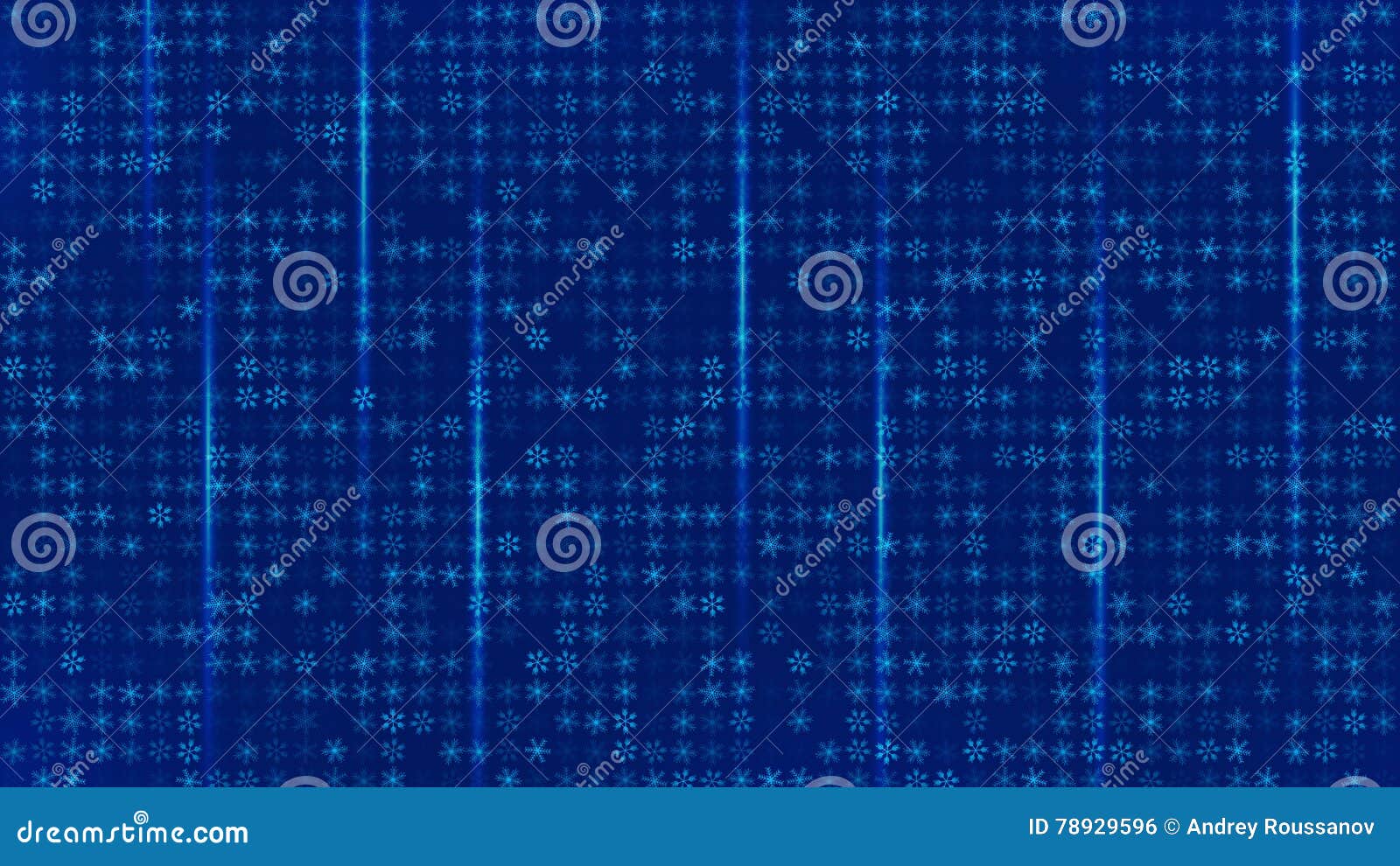 Blue Snowy Matrix. Snowflakes on a Blue Background with 3D Effect Stock ...