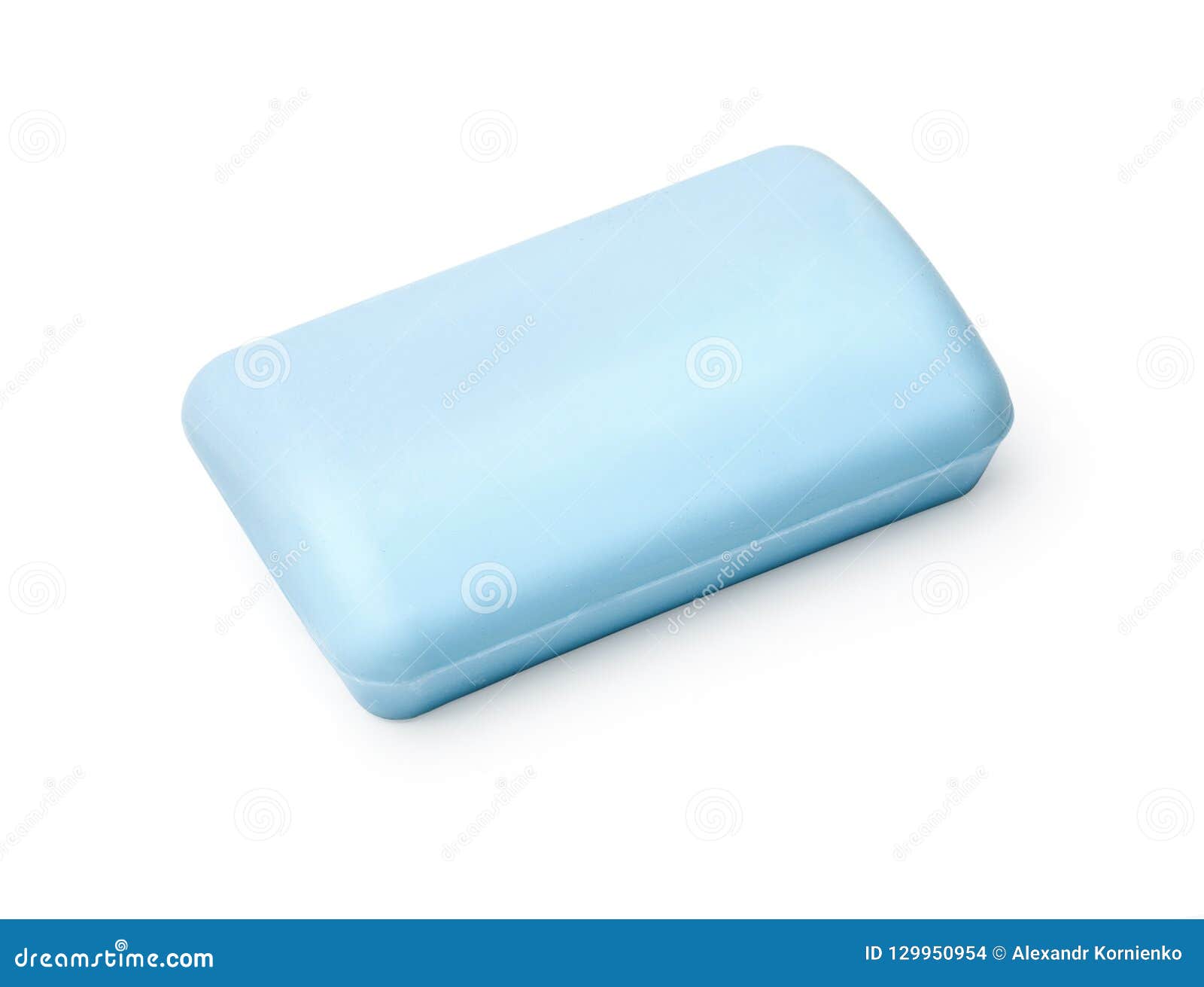 Blue Soap Isolated on White Stock Photo - Image of health, wash: 129950954