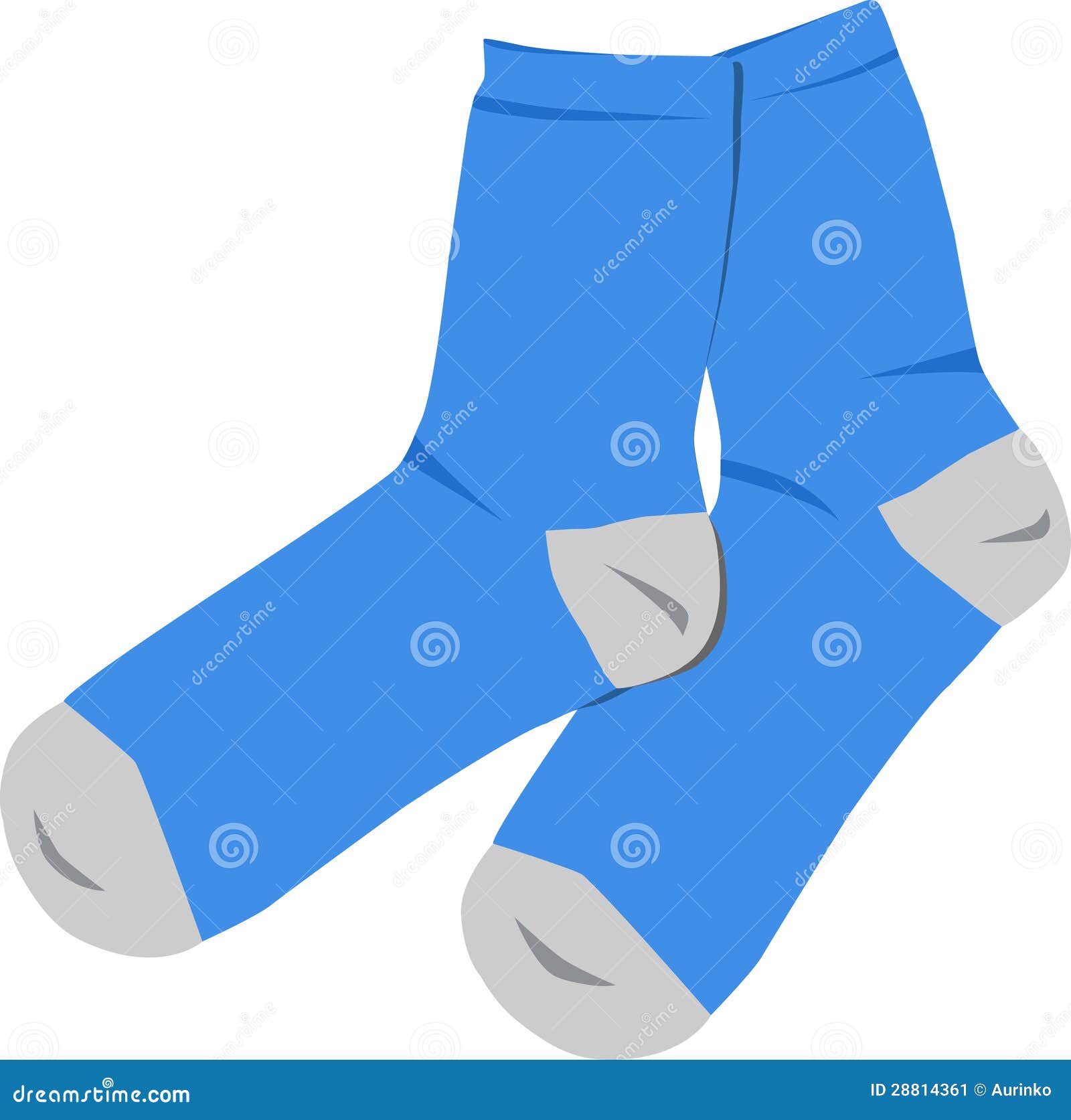 Blue socks stock vector. Illustration of child, baby - 28814361