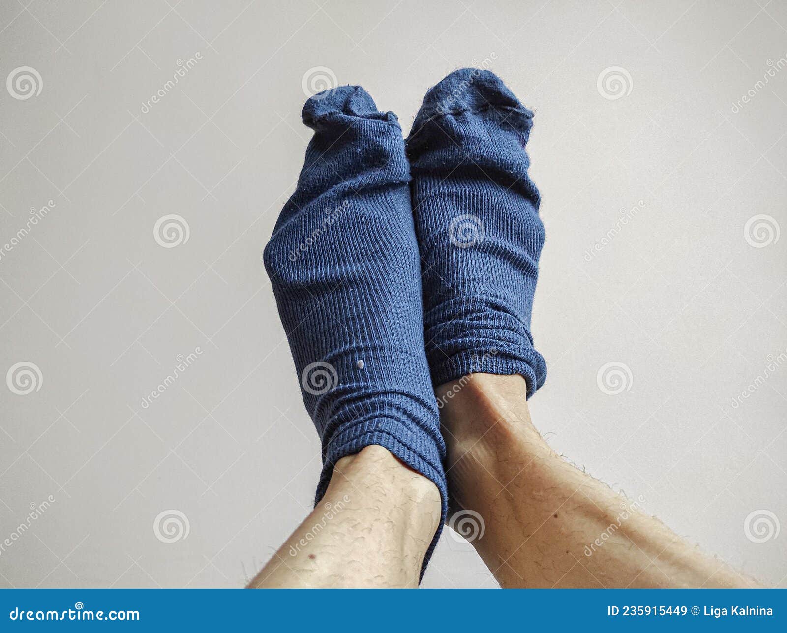 Blue socks on feet stock image. Image of blue, wool - 235915449